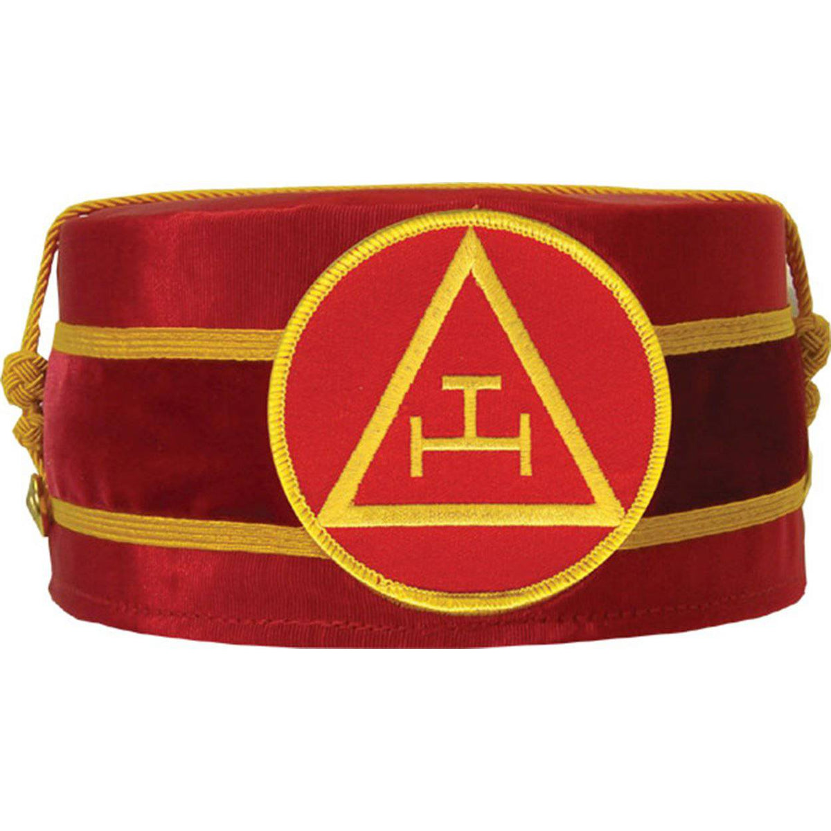 Página Inicial Royal Arch Chapter Crown Cap - Red Triple Tau Insignia